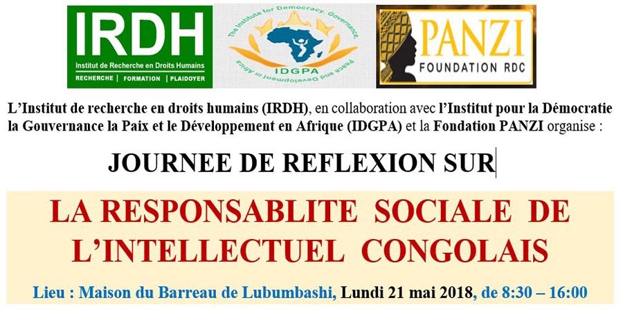 Responsabilité sociale de l’intellectuel congolais: L’IRDH, l'IDGPA et ...